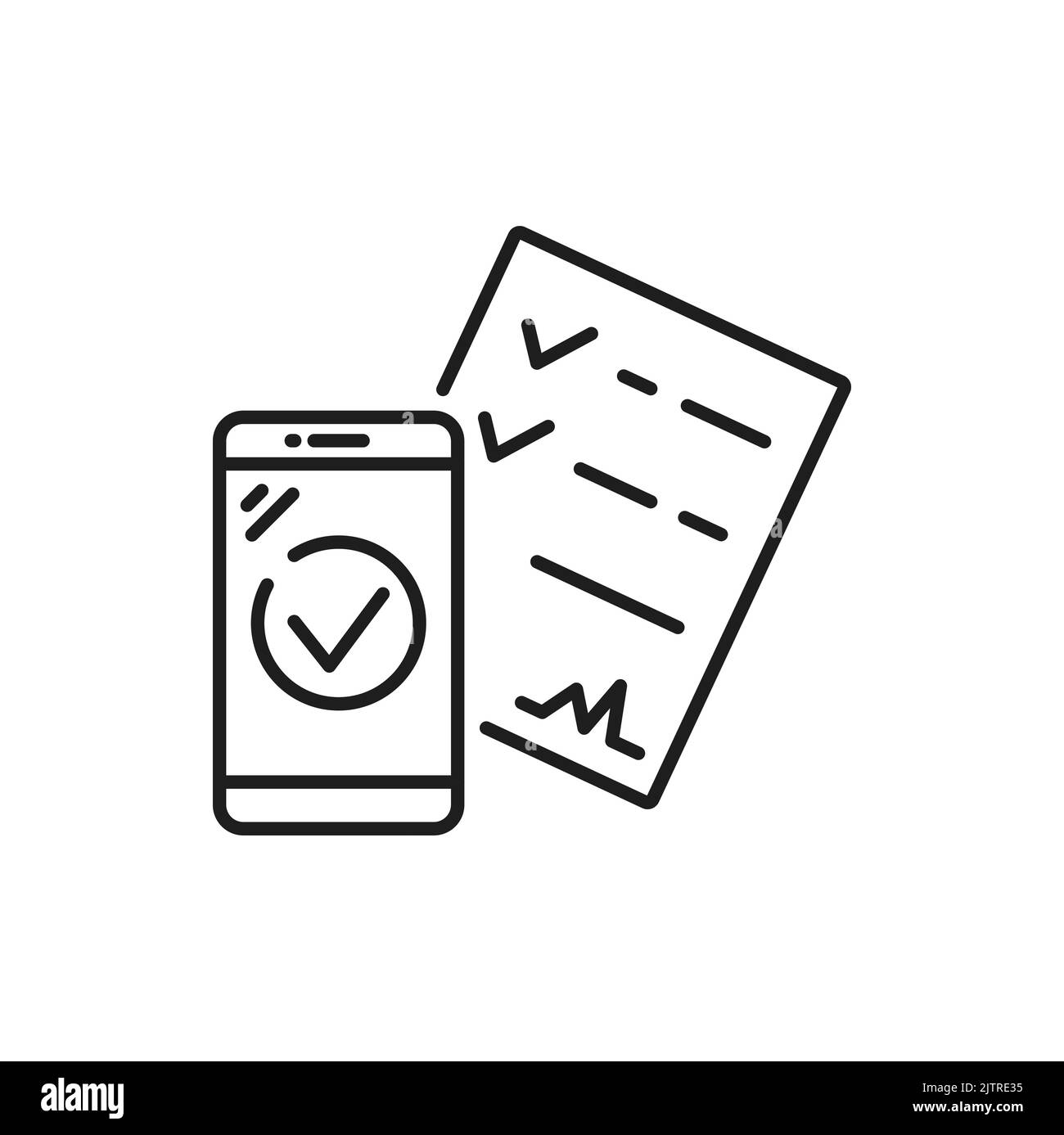 Driver license card checked in smartphone isolated personal documents ...