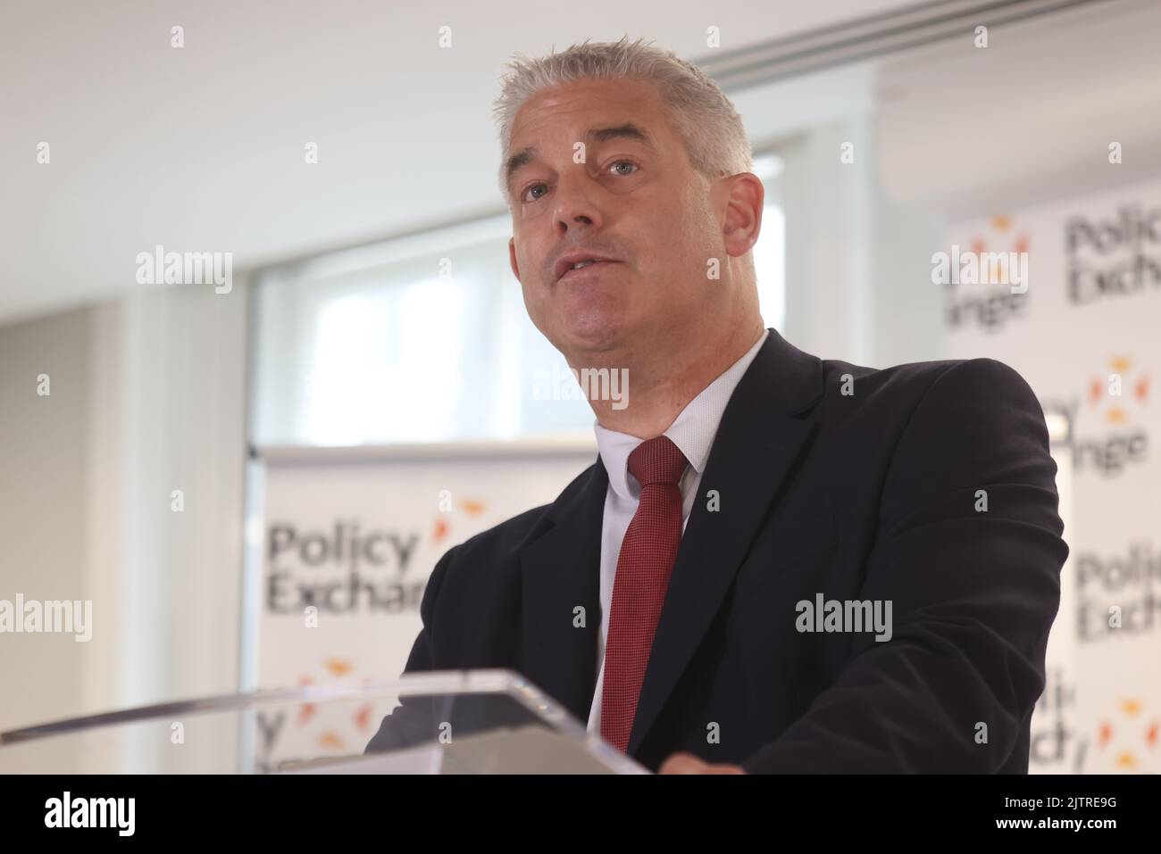 Health Secretary Steve Barclay speaking about preparing for winter in a ...
