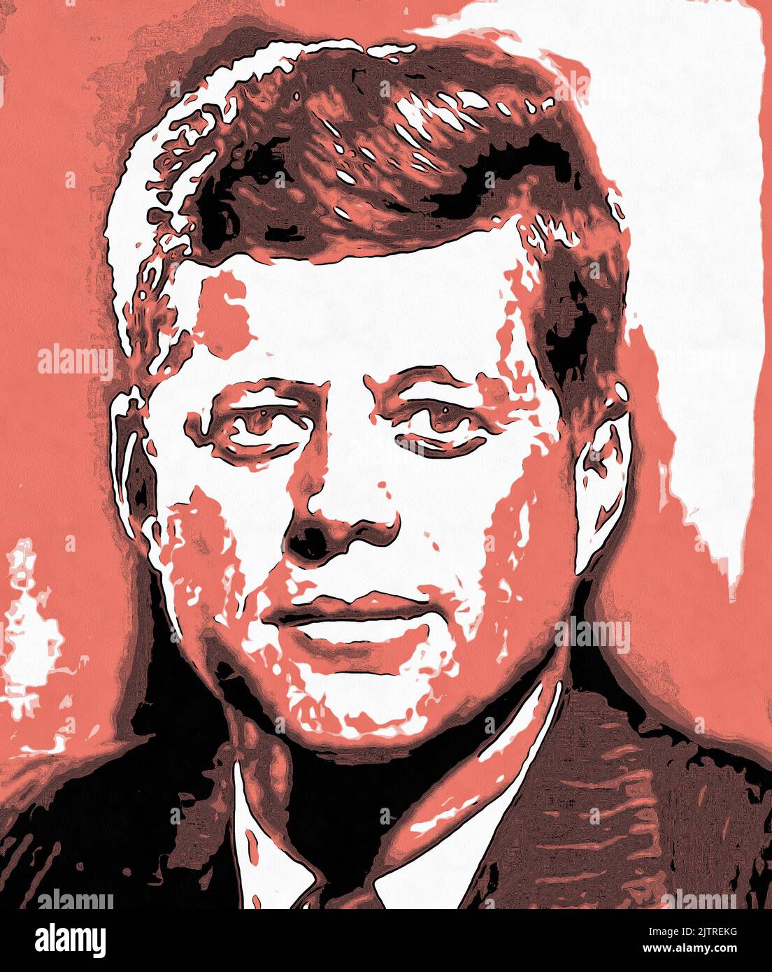 John kennedy portrait color hi-res stock photography and images - Alamy