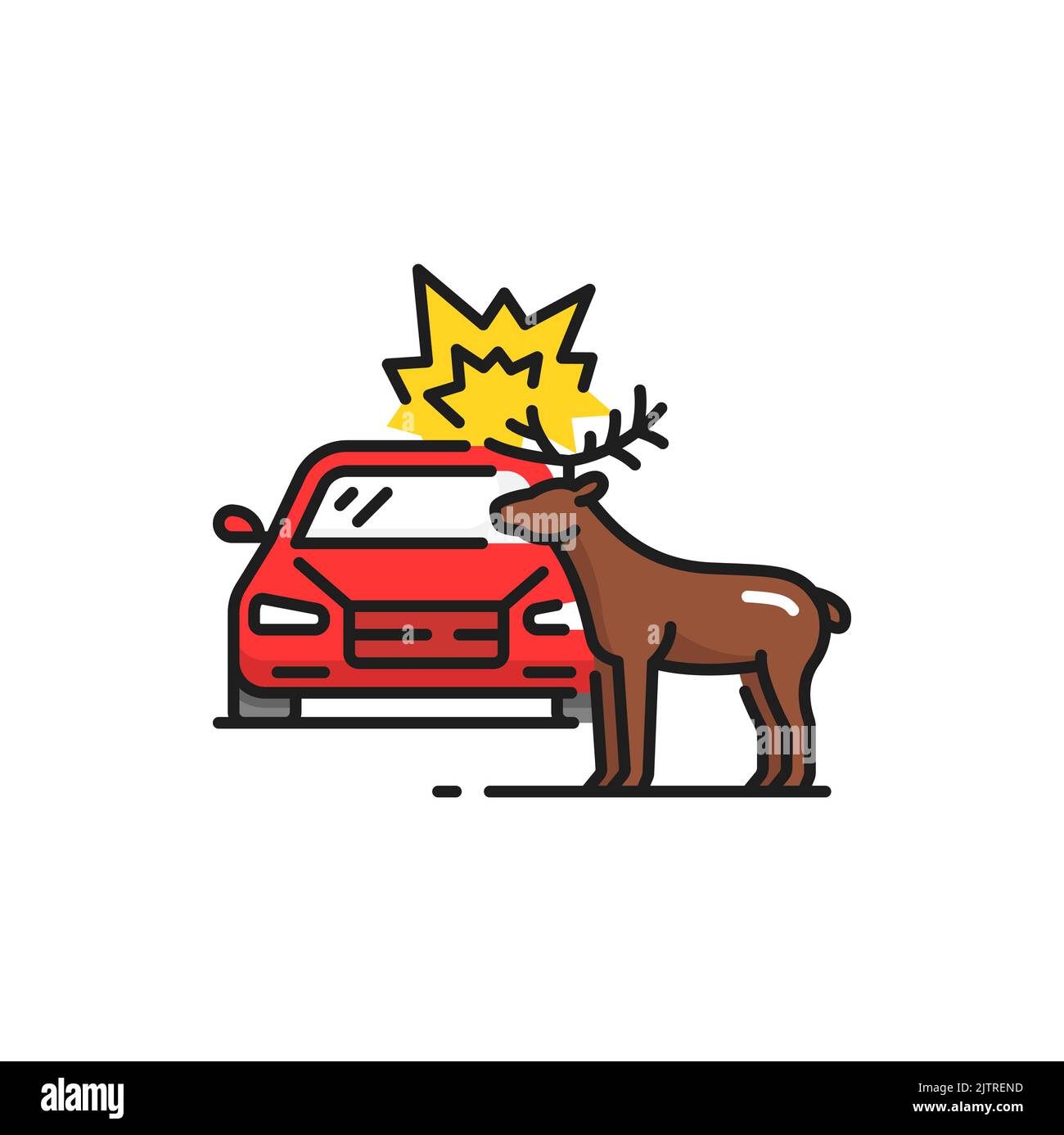 Animal hit car Stock Vector Images - Alamy Animal hit car Stock Vector Images - Alamy