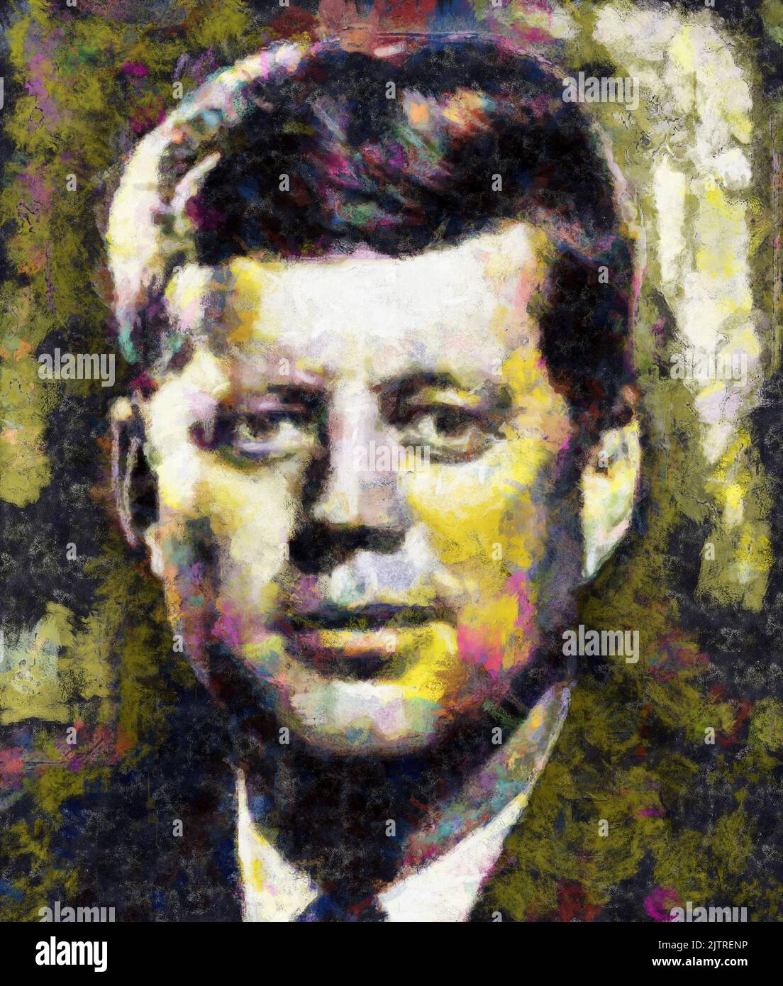 Kennedy portrait painting hi-res stock photography and images - Alamy