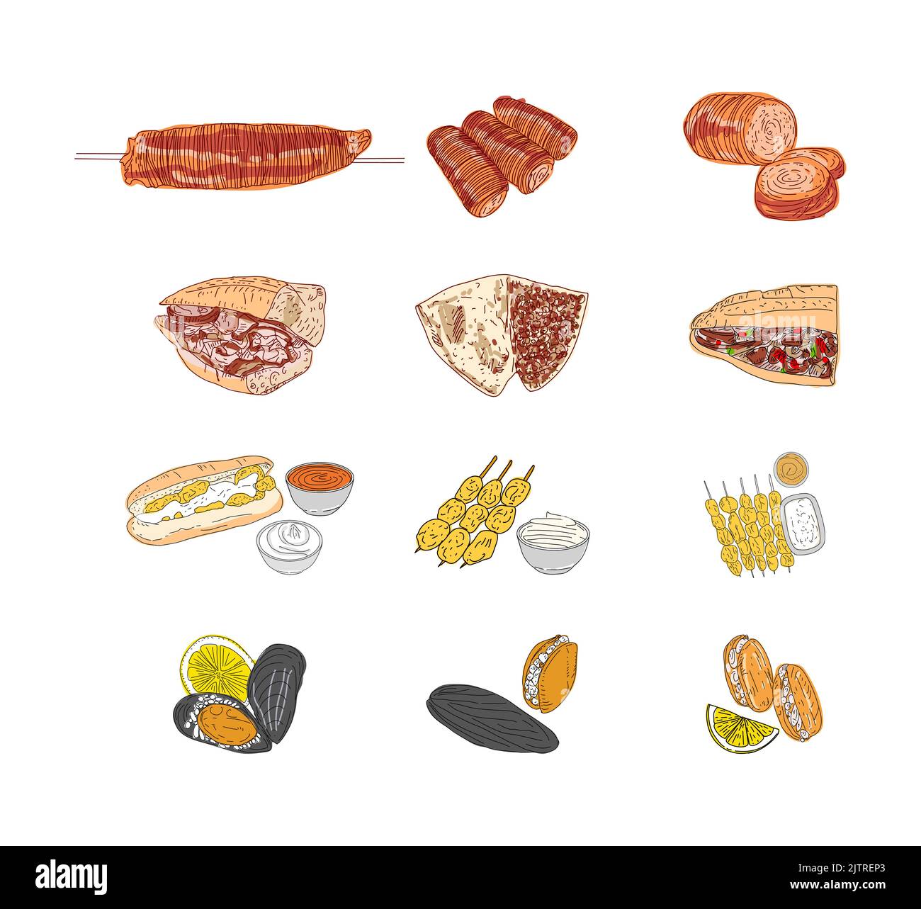 Bowel meat Stock Vector Images - Alamy