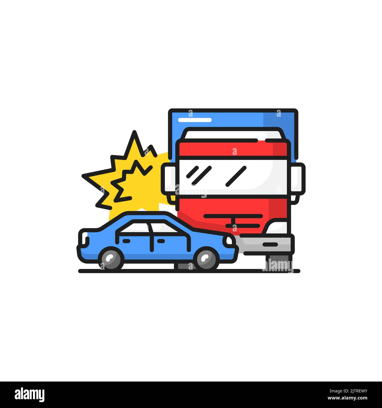 Accident damaged van Stock Vector Images - Alamy
