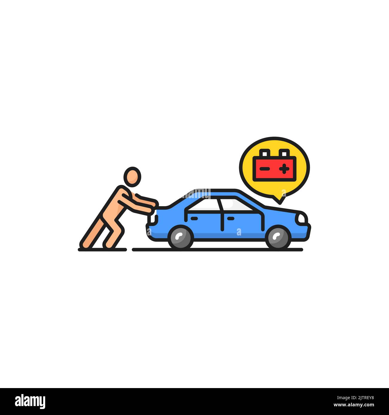 Pushing Car Clipart