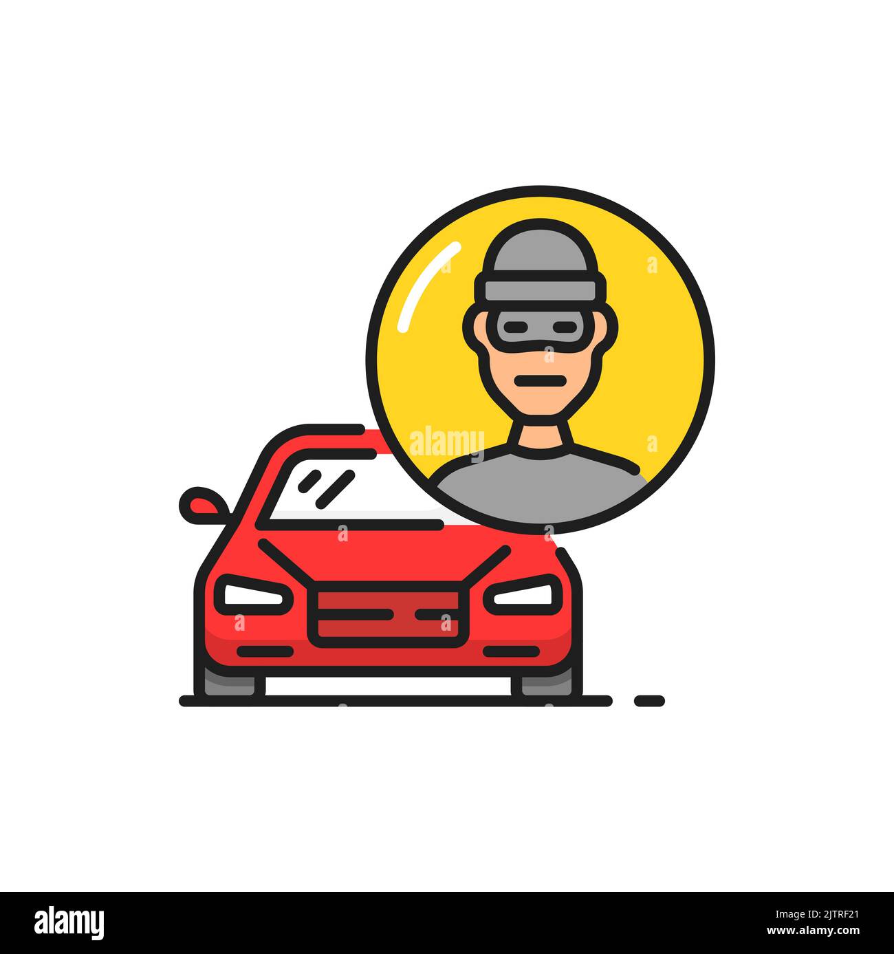 Caution car burglar Cut Out Stock Images & Pictures - Alamy