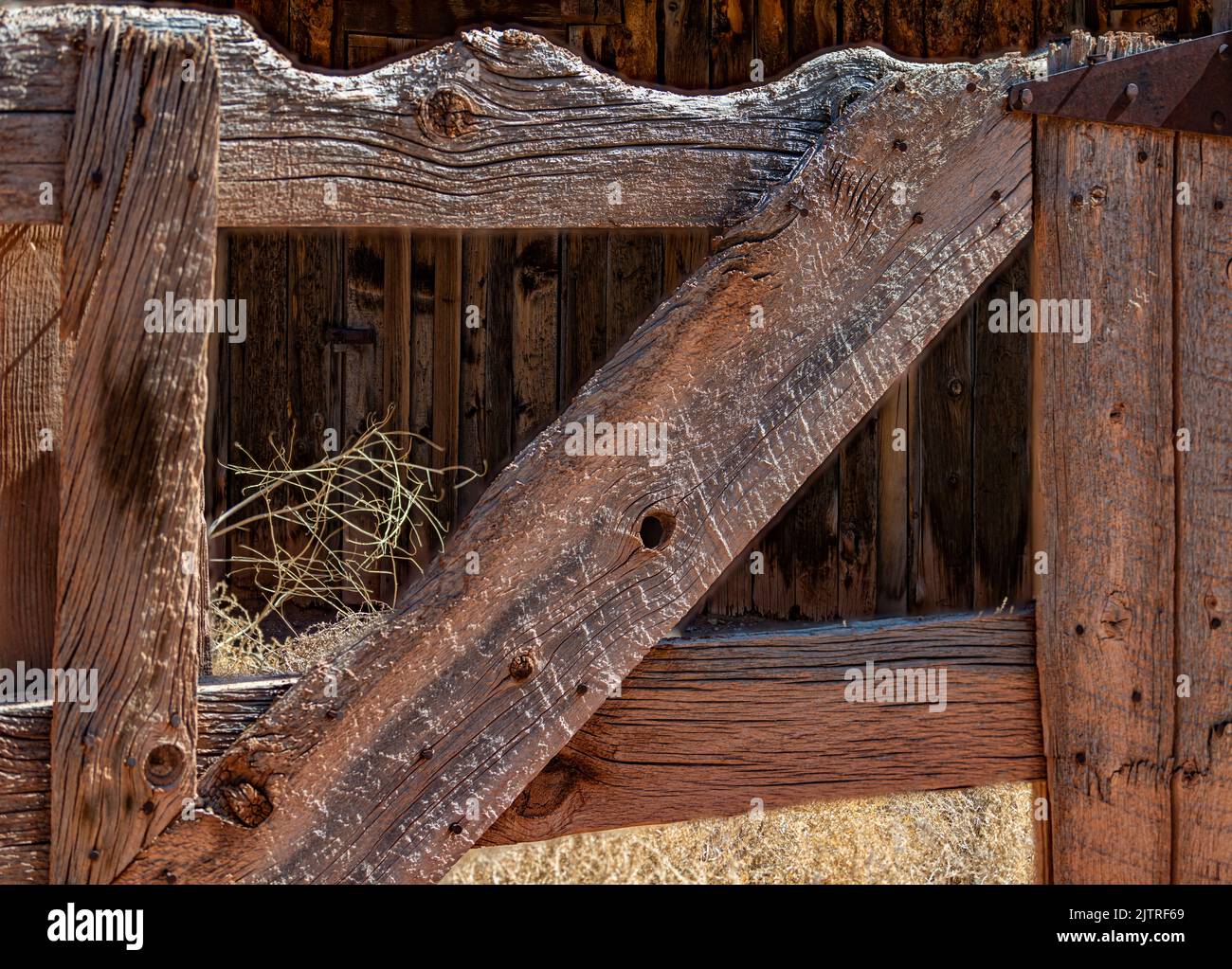 A gate of an old ranch along Pleasant Creek Road is shown in front of ...