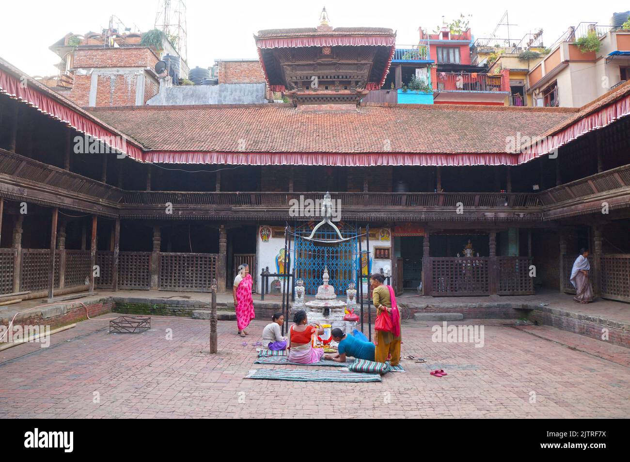 I Baha Bahi Buddhist monastery in Patan, Kathmandu Valley, Nepal Stock ...