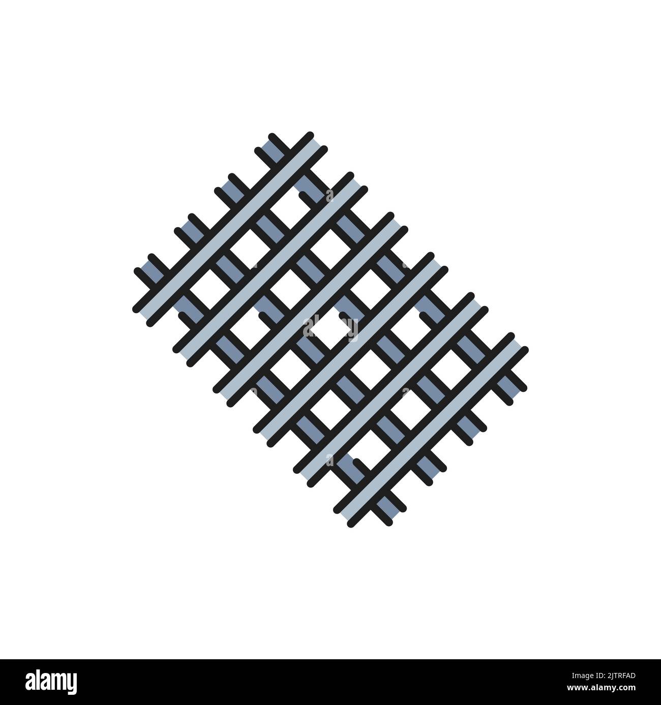 Stainless steel panel grid frame isolated checkered plate outline icon ...