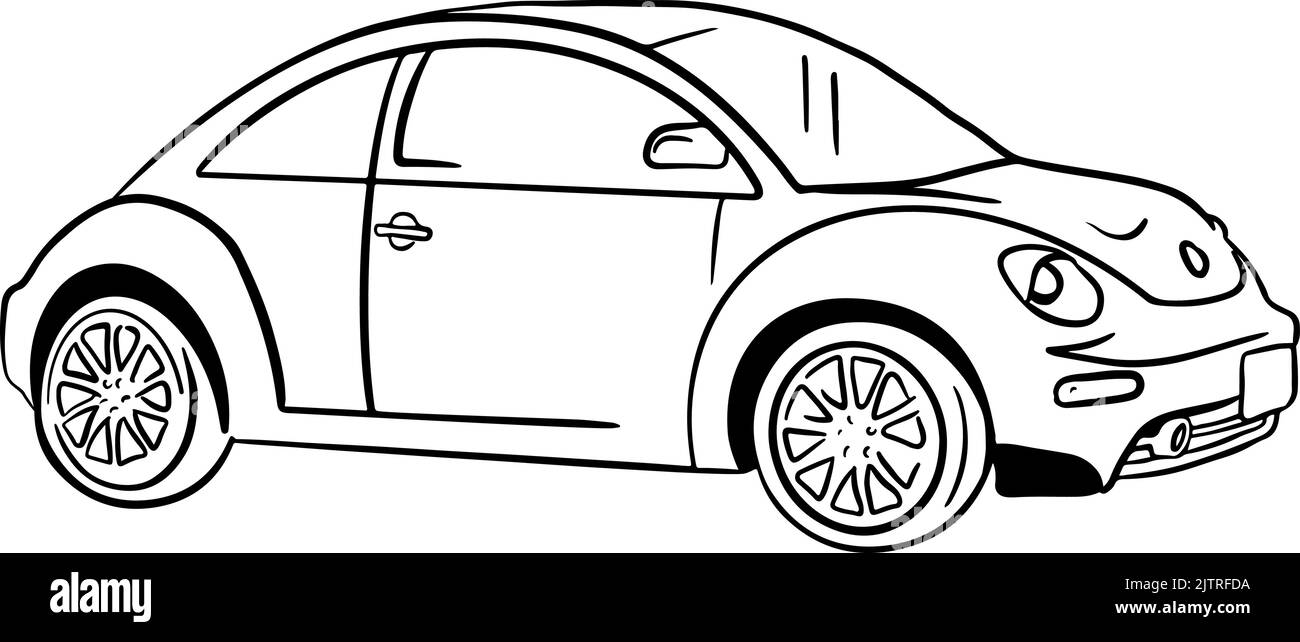Retro car sketch. Vintage illustration Stock Vector Image & Art - Alamy