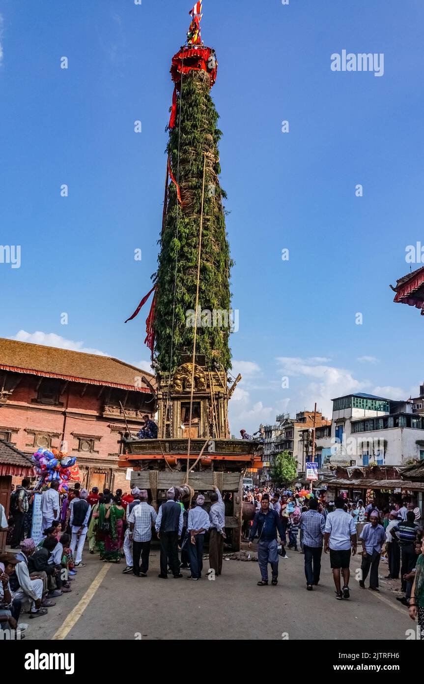 Rato Machindranath Jatra Chariot Festival in Lalitpur, Nepal Stock ...