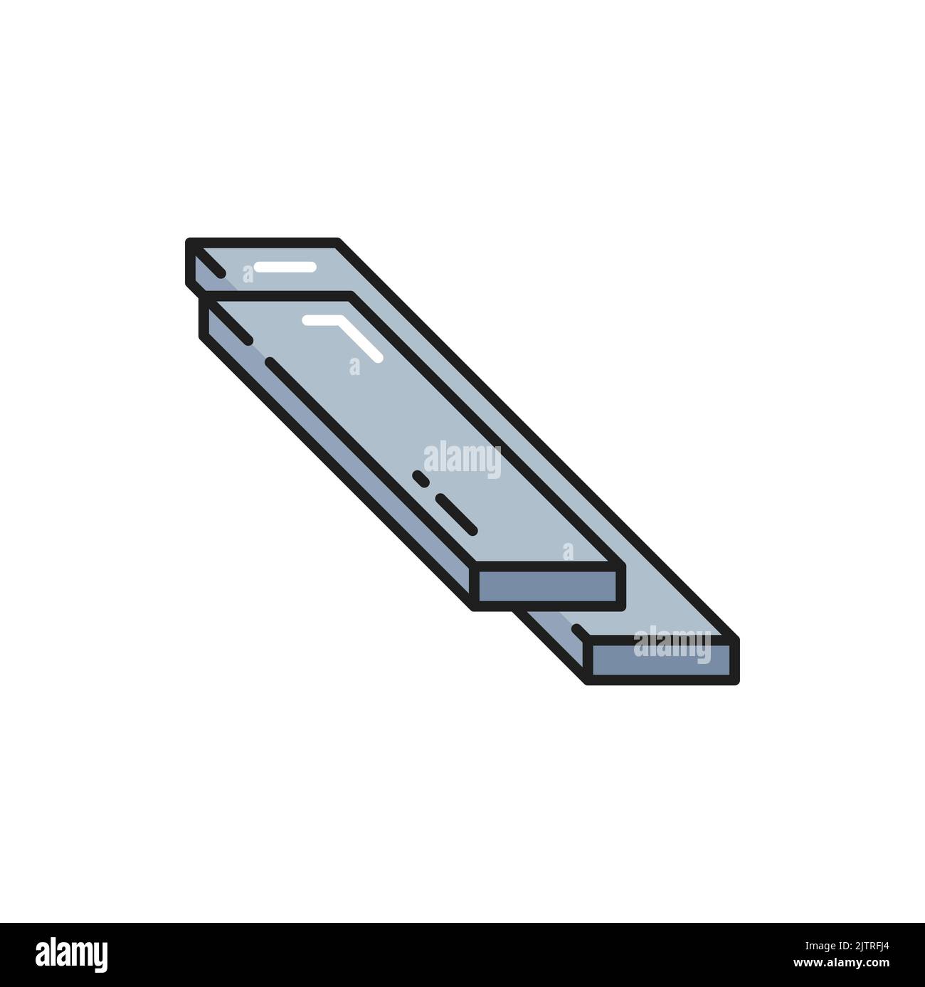 Aluminium metal brushed steel plate outline icon. Vector stainless ...