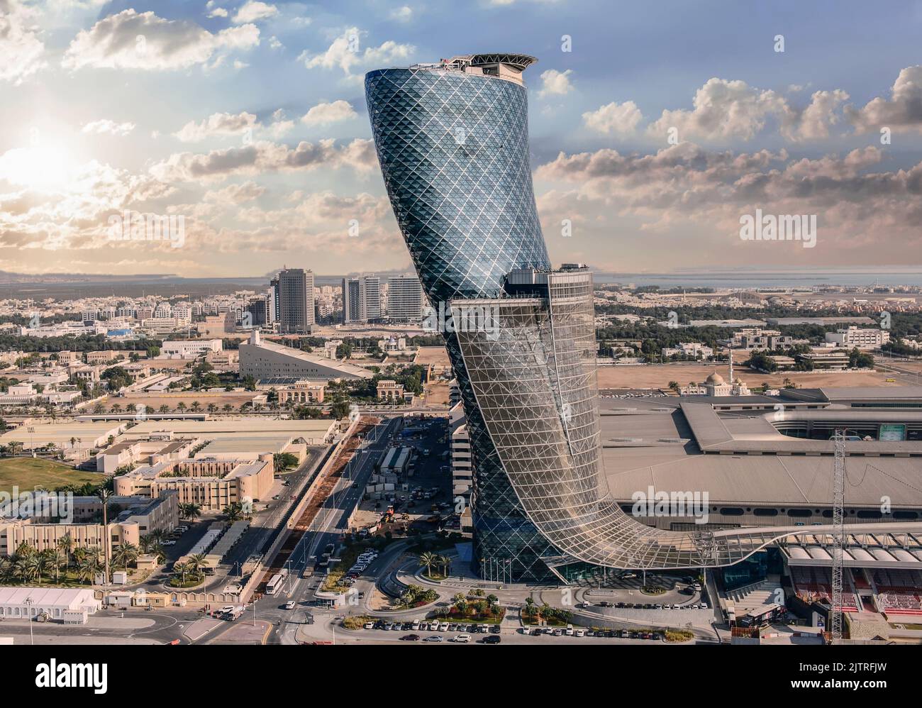 Capital Gate, also known as the Leaning Tower of Abu Dhabi, is a ...