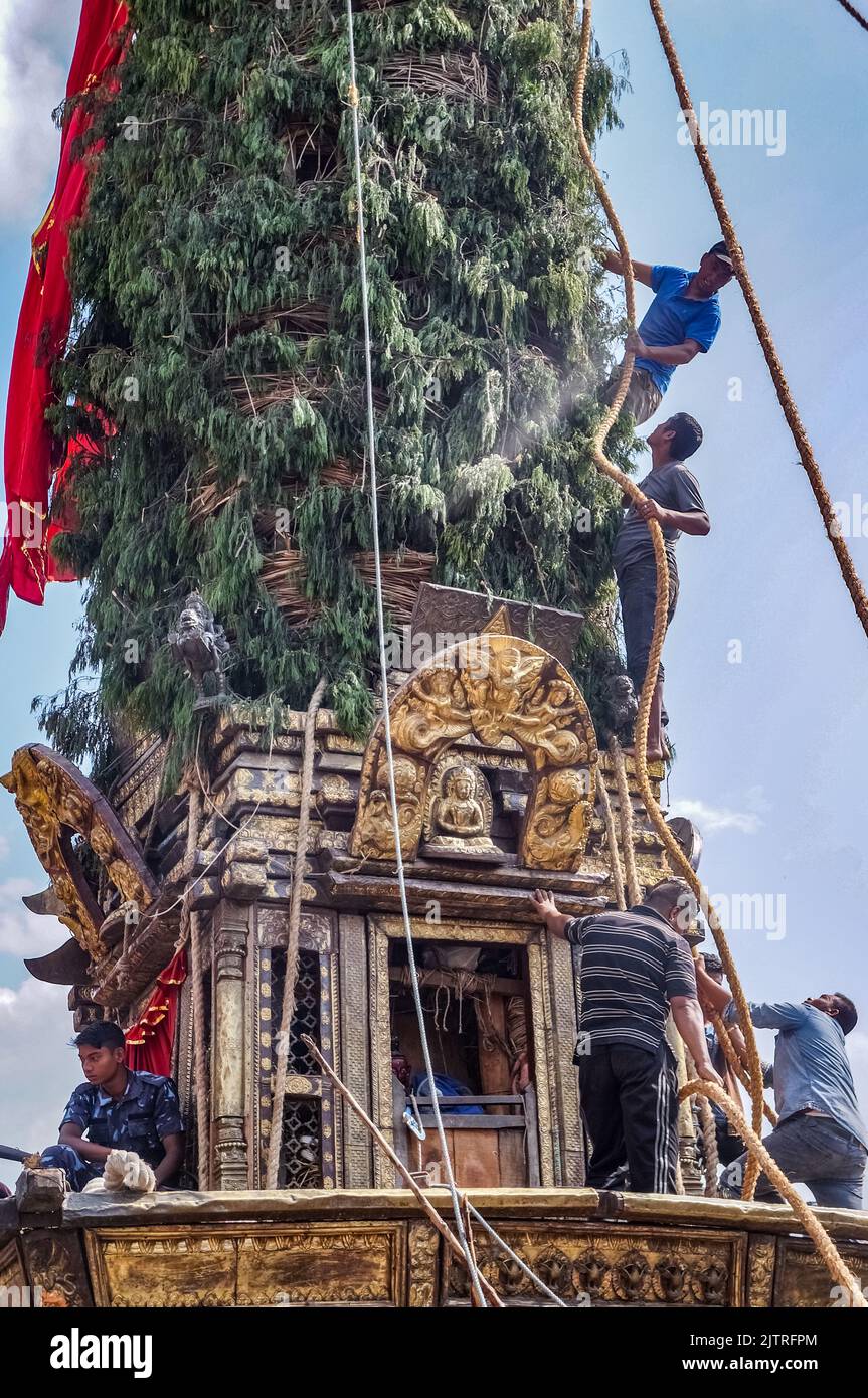 Rato Machindranath Jatra Chariot Festival in Lalitpur, Nepal Stock ...
