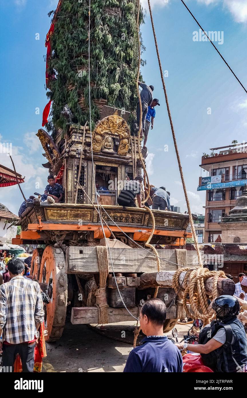 Rato Machindranath Jatra Chariot Festival in Lalitpur, Nepal Stock ...