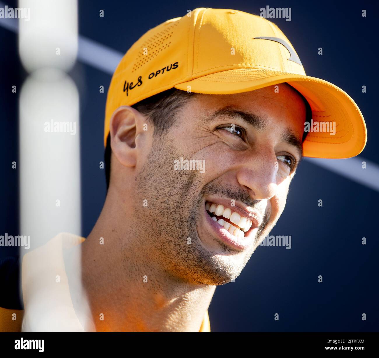 ZANDVOORT - Daniel Ricciardo (McLaren) speaks to the press in the run ...