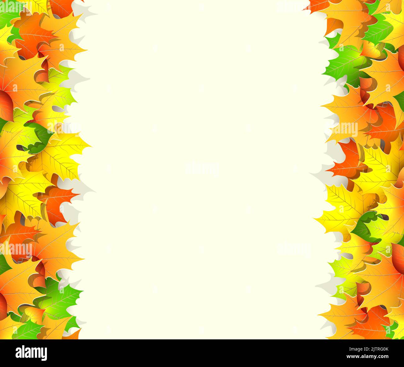Frame with autumn leaves vertical vector eps10 Stock Vector Image & Art ...