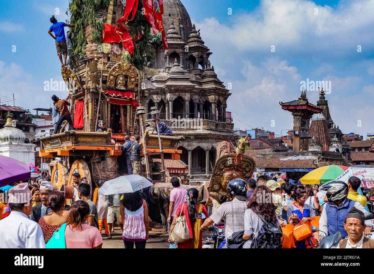 Rato Machindranath Jatra Chariot Festival in Lalitpur, Nepal Stock ...