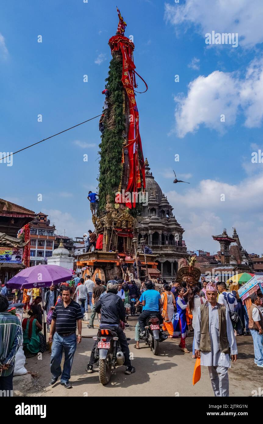 Rato Machindranath Jatra Chariot Festival in Lalitpur, Nepal Stock ...