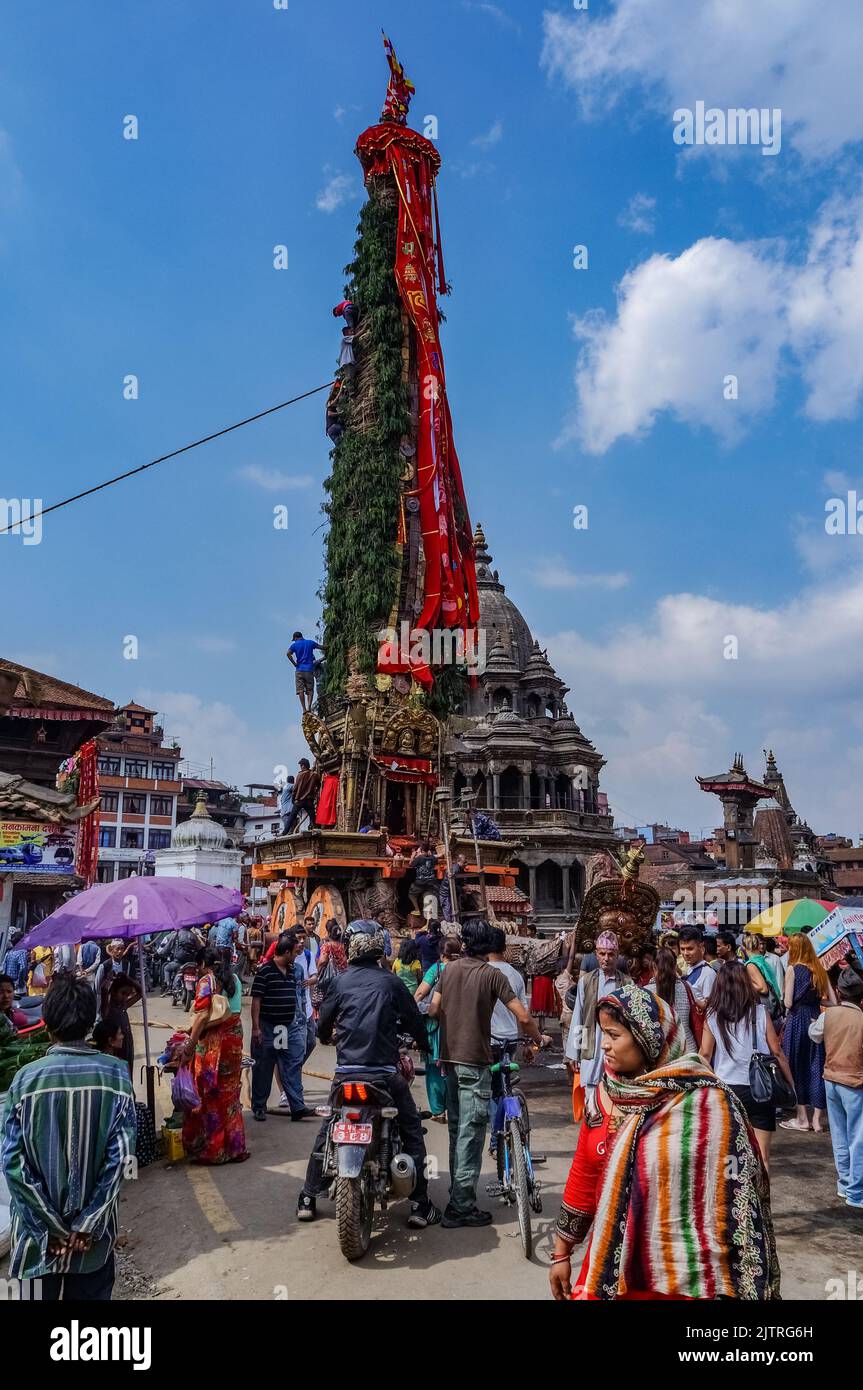 Rato Machindranath Jatra Chariot Festival in Lalitpur, Nepal Stock ...