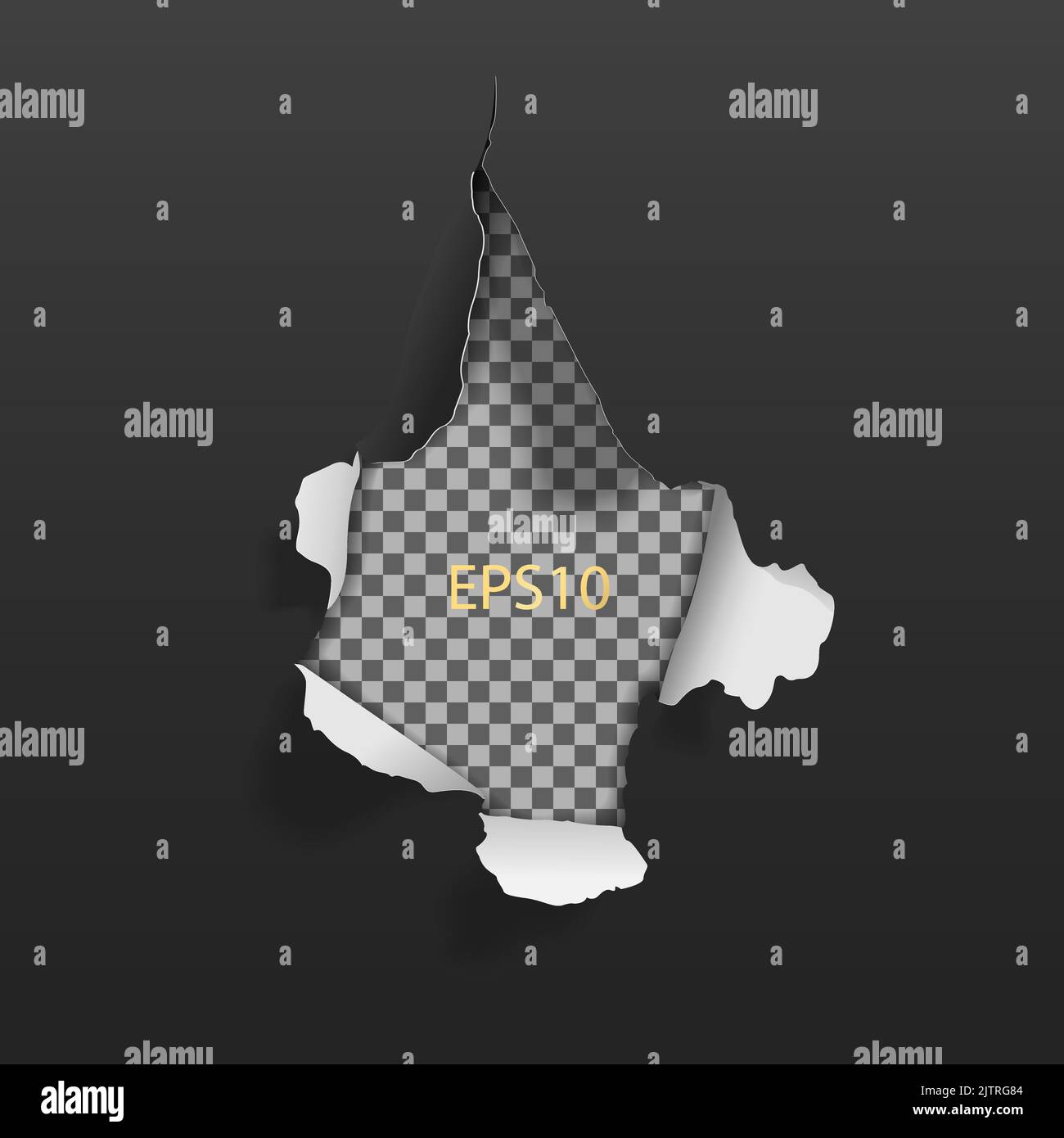 Hole in black paper realistic vector eps 10 Stock Vector Image & Art ...