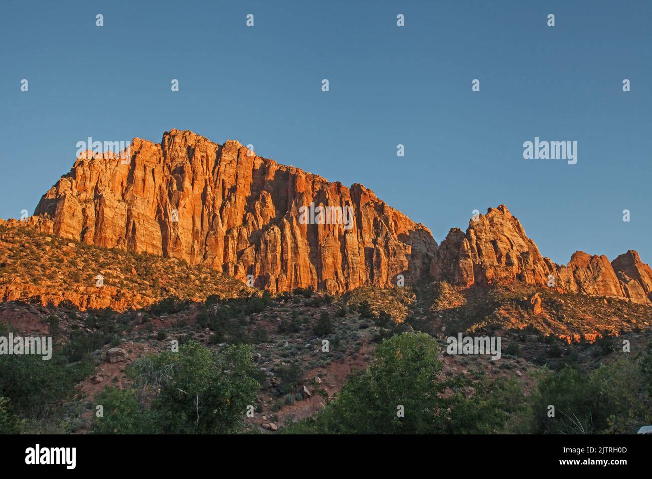 Zion National Park Landscape from Zion Canyon Campground. Springdale UT ...