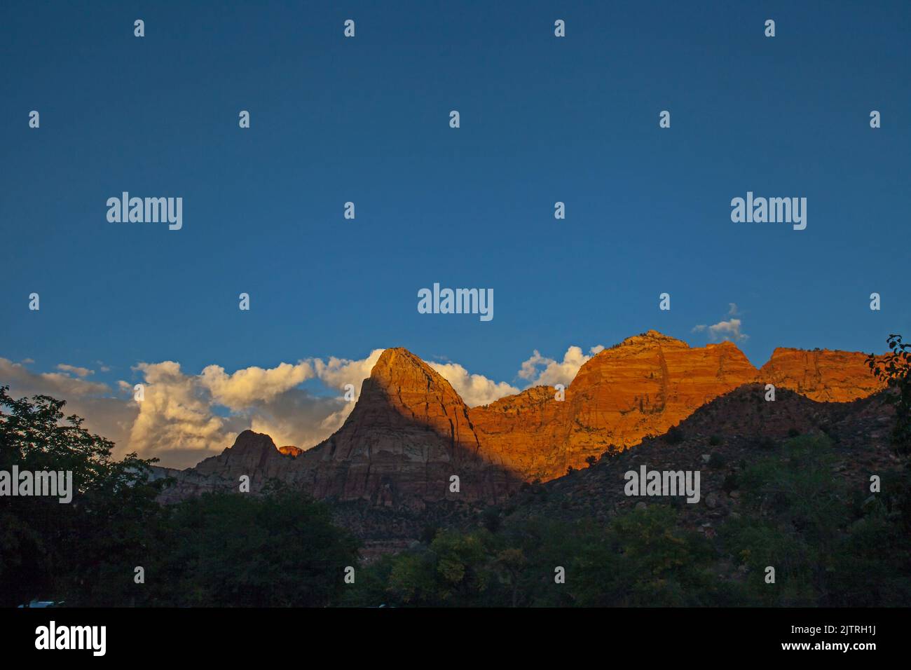Zion National Park Landscape from Zion Canyon Campground. Springdale UT ...