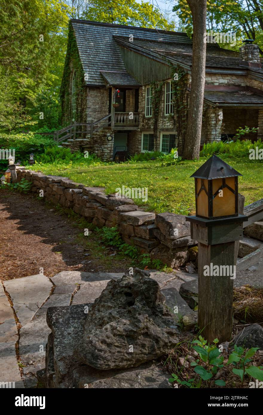 The Clearing lodge is shown in spring , The Clearing Folk School ...