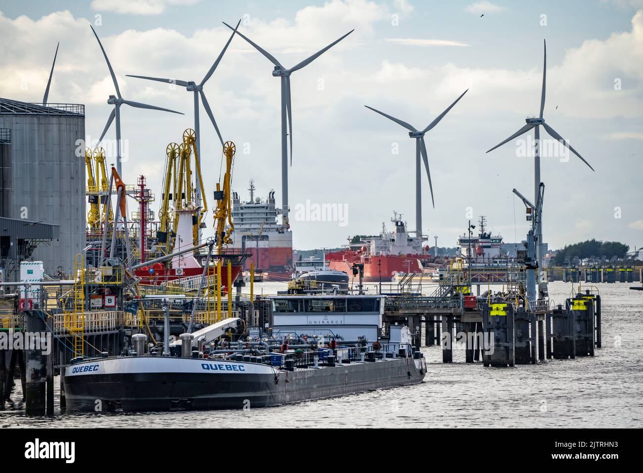 Petroleumhaven, tankers waiting for new loading at Europoort harbour ...