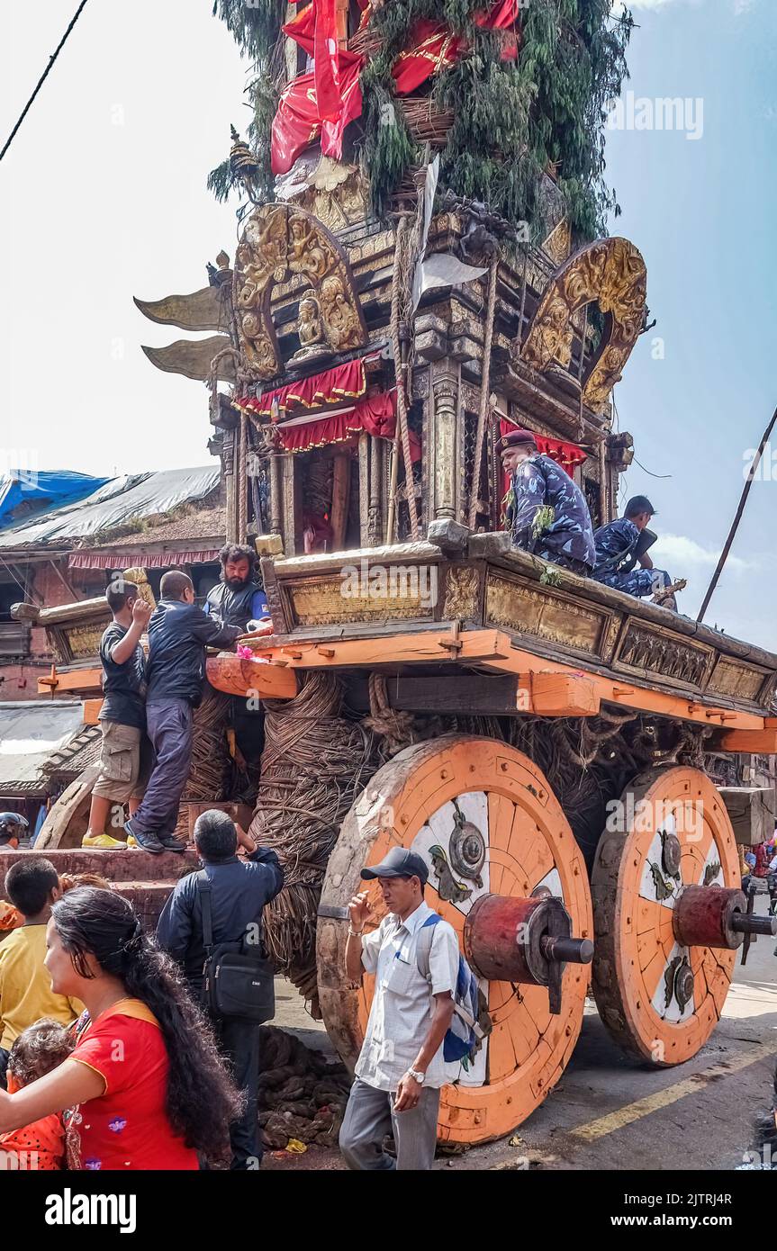 Rato Machindranath Jatra Chariot Festival in Lalitpur, Nepal Stock ...