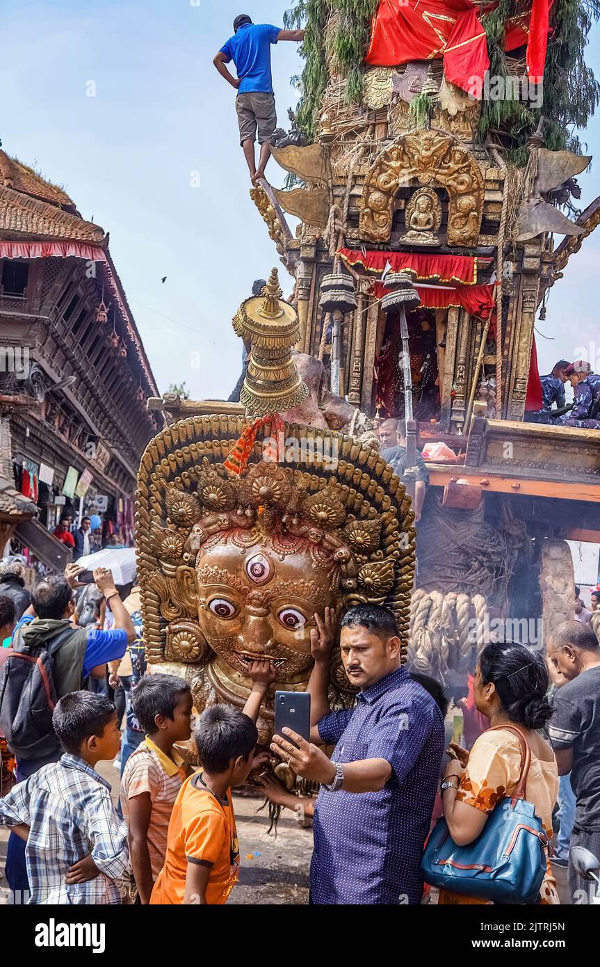 Rato Machindranath Jatra Chariot Festival in Lalitpur, Nepal Stock ...