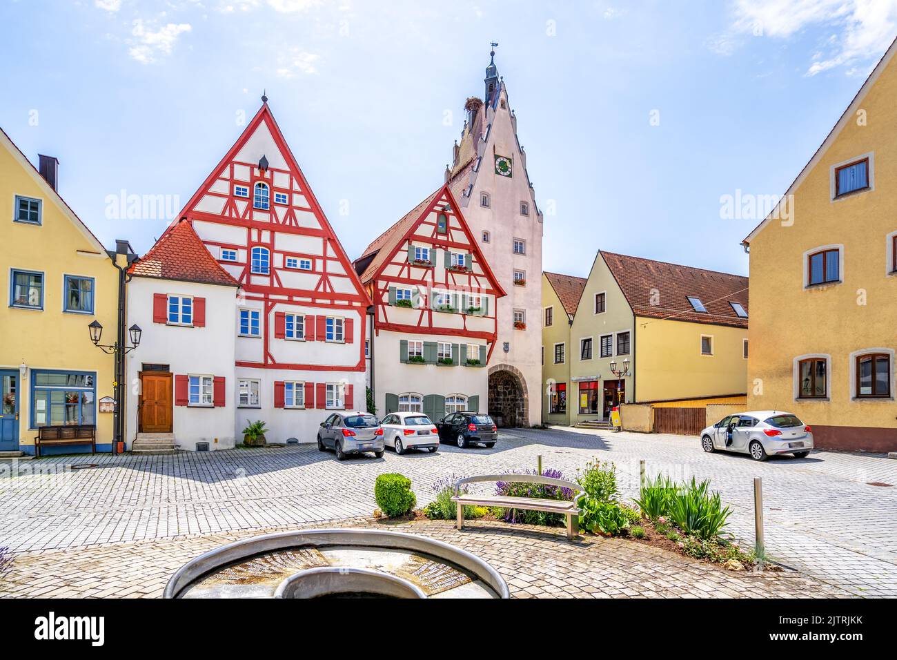 Historical city of Monheim, Bavaria, Germany Stock Photo - Alamy