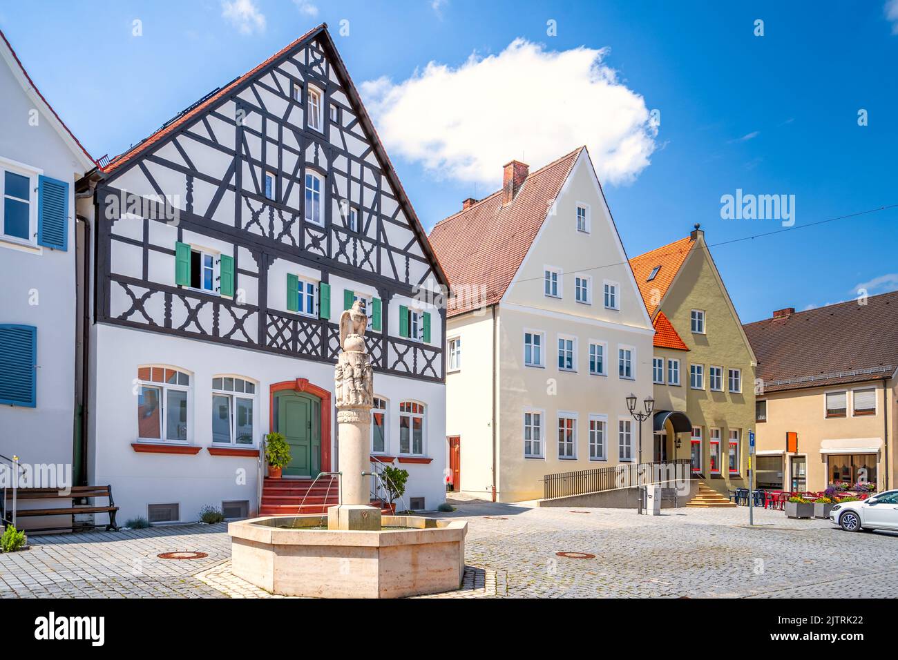 Historical city of Monheim, Bavaria, Germany Stock Photo - Alamy