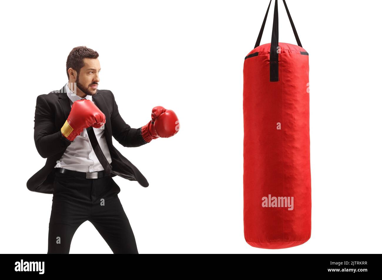 Punching bag man suit hi-res stock photography and images - Alamy