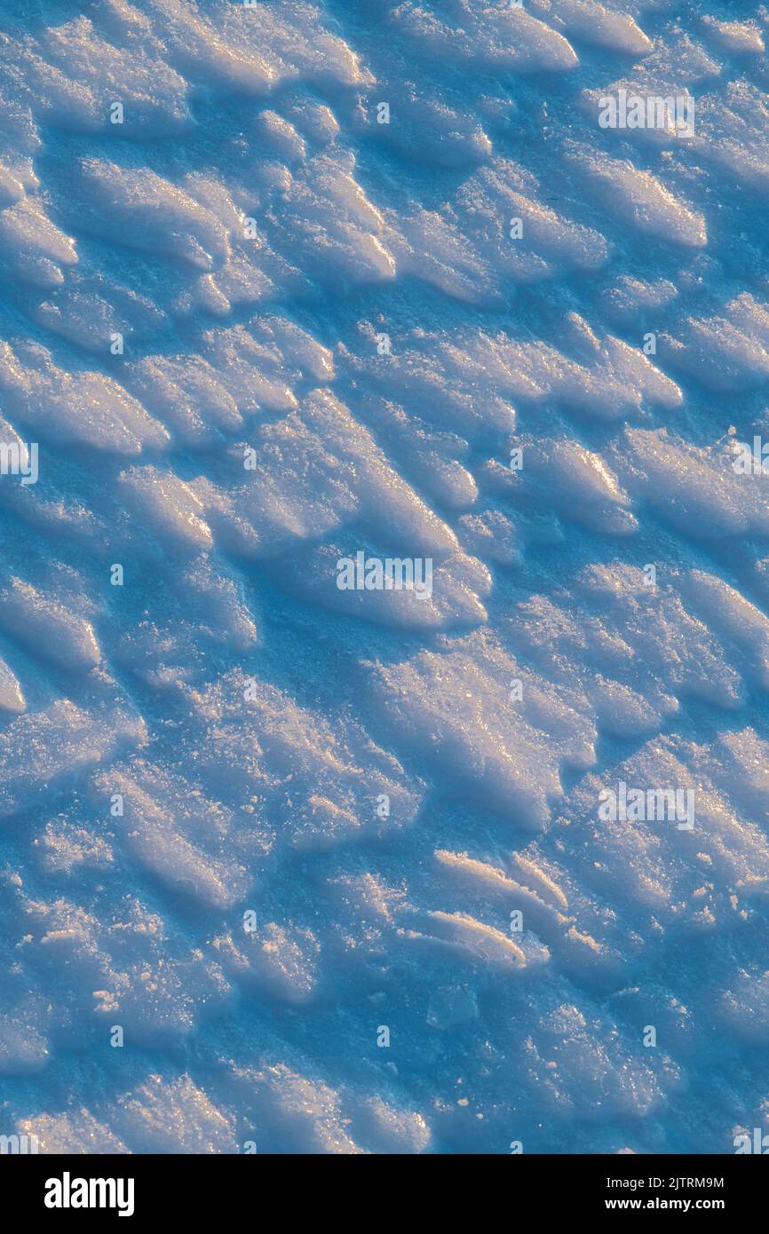 The wind has sculpted ice and blowing snow on the surface of the Green ...