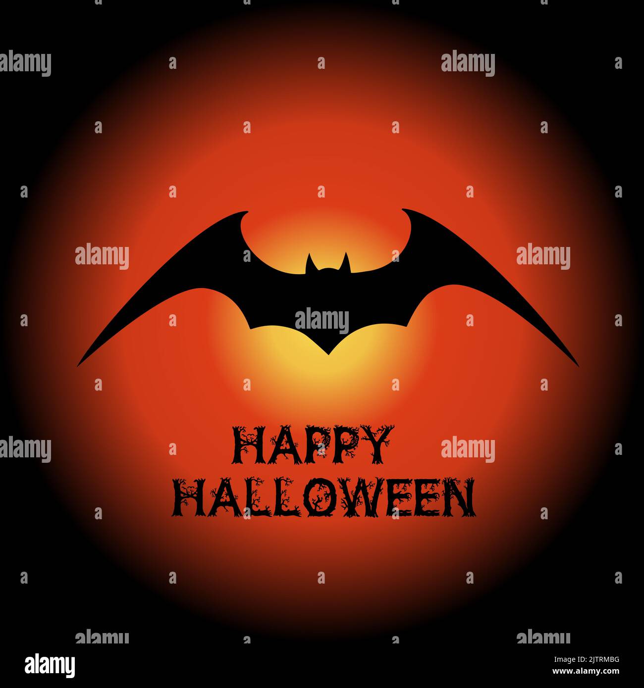 Halloween flying bat. Vampire vector bat. Dark silhouette of bat flying ...