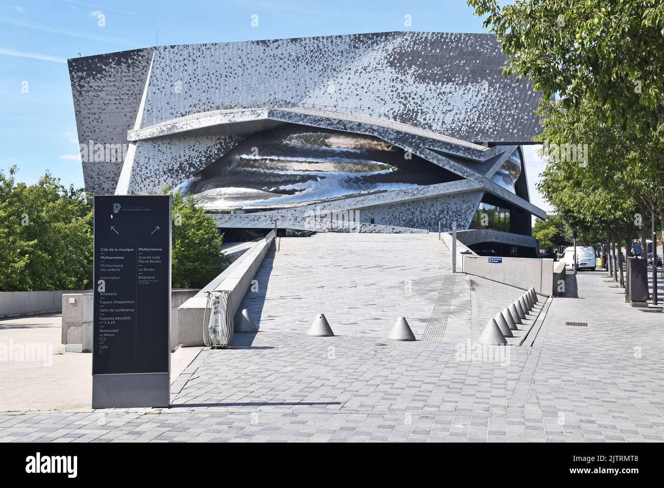 Philharmonie de Paris, a symphony hall & two smaller halls, resembling ...