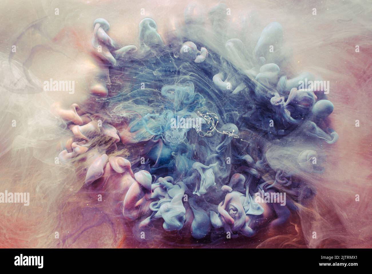 smog background magic cloud steel blue paint Stock Photo - Alamy