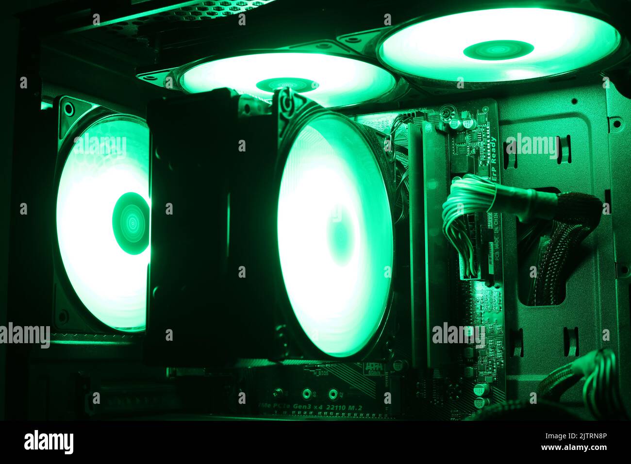 Computer cooling, coolers with color illumination in a gaming computer ...