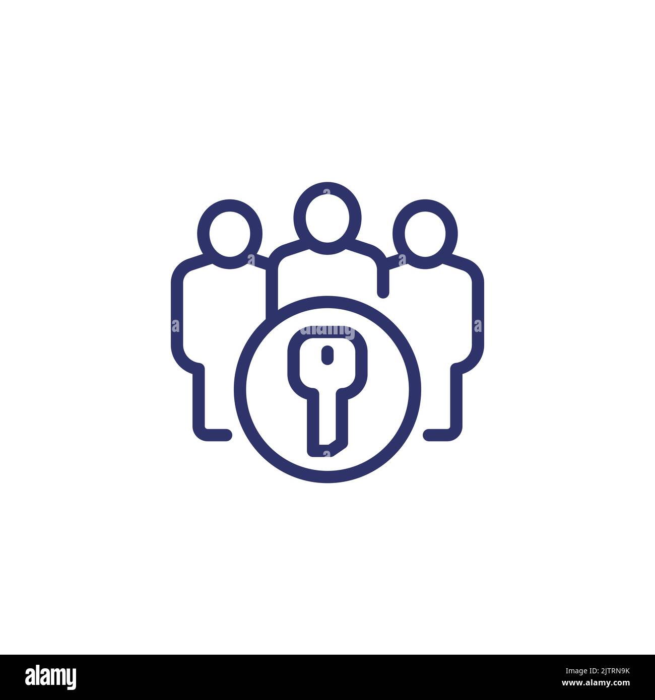 tenants, people and a key line icon Stock Vector Image & Art - Alamy