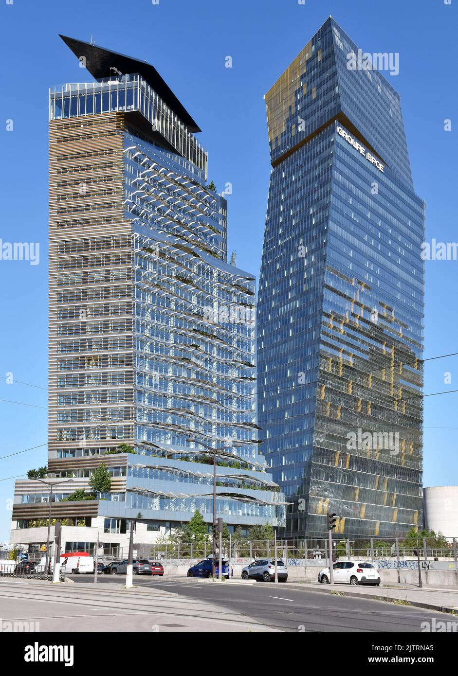 The Tours Duo, twin towers, Paris, a pair of dramatic, leaning ...