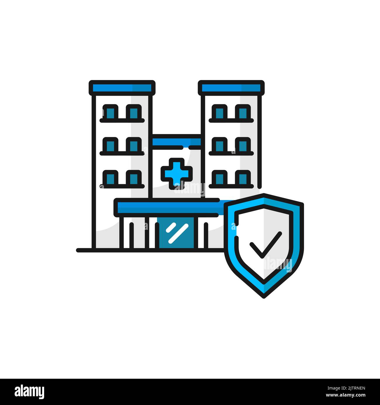 Health care protection and insurance isolated hospital building and ...