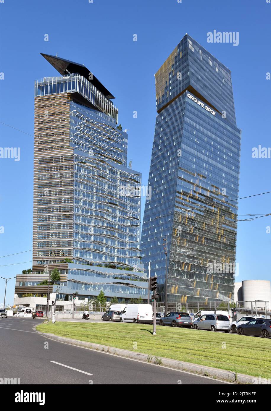 The Tours Duo, twin towers, Paris, a pair of dramatic, leaning ...