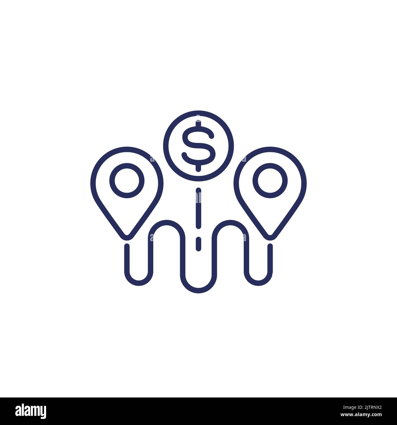 delivery cost line icon on white Stock Vector Image & Art - Alamy