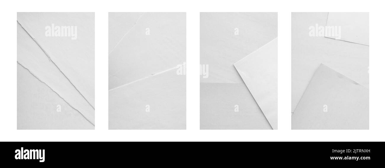 Creative background with scattered overlay of crumpled papers Stock ...