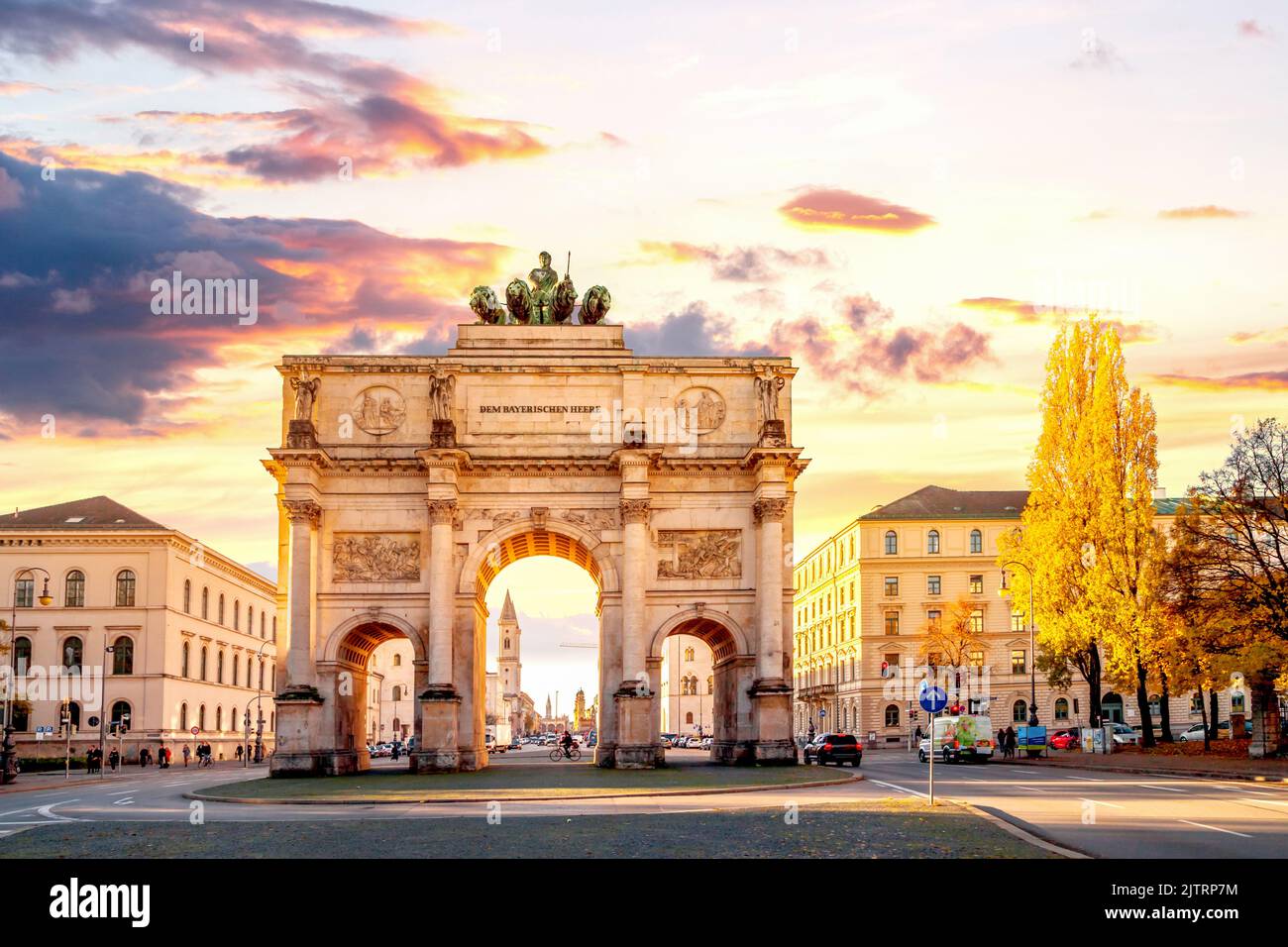 Munich, Siegestor, Germany Stock Photo - Alamy