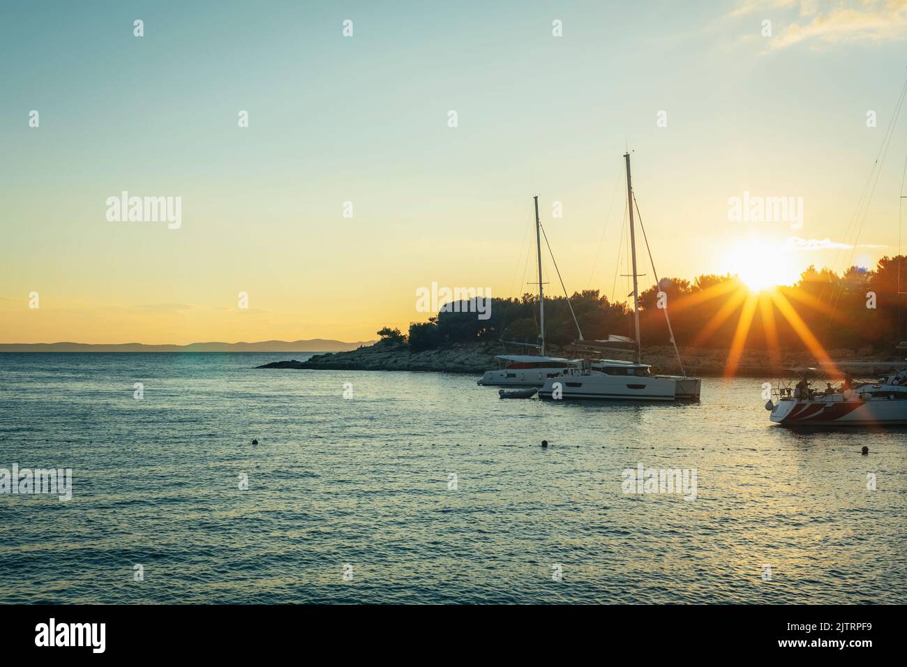 Beautiful sunset by the sea. Murter island, Croatia Stock Photo - Alamy