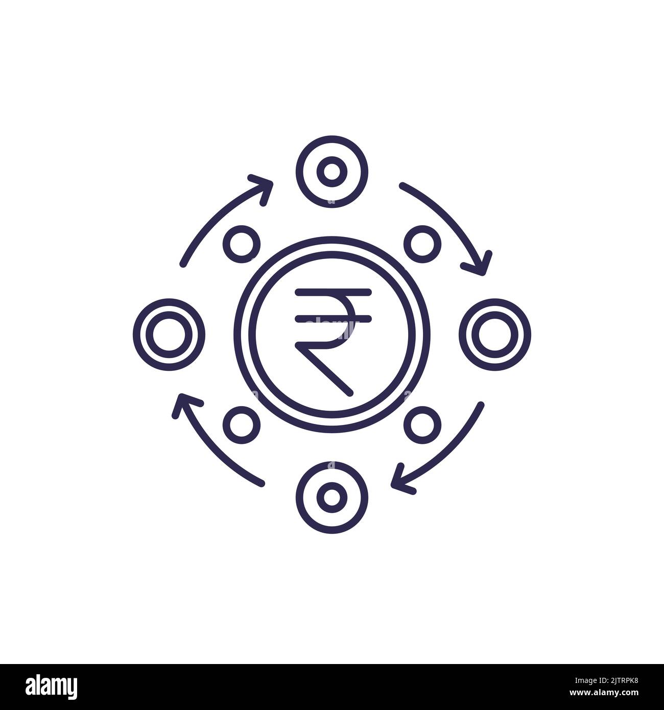 rupee exchange, money line icon Stock Vector Image & Art - Alamy