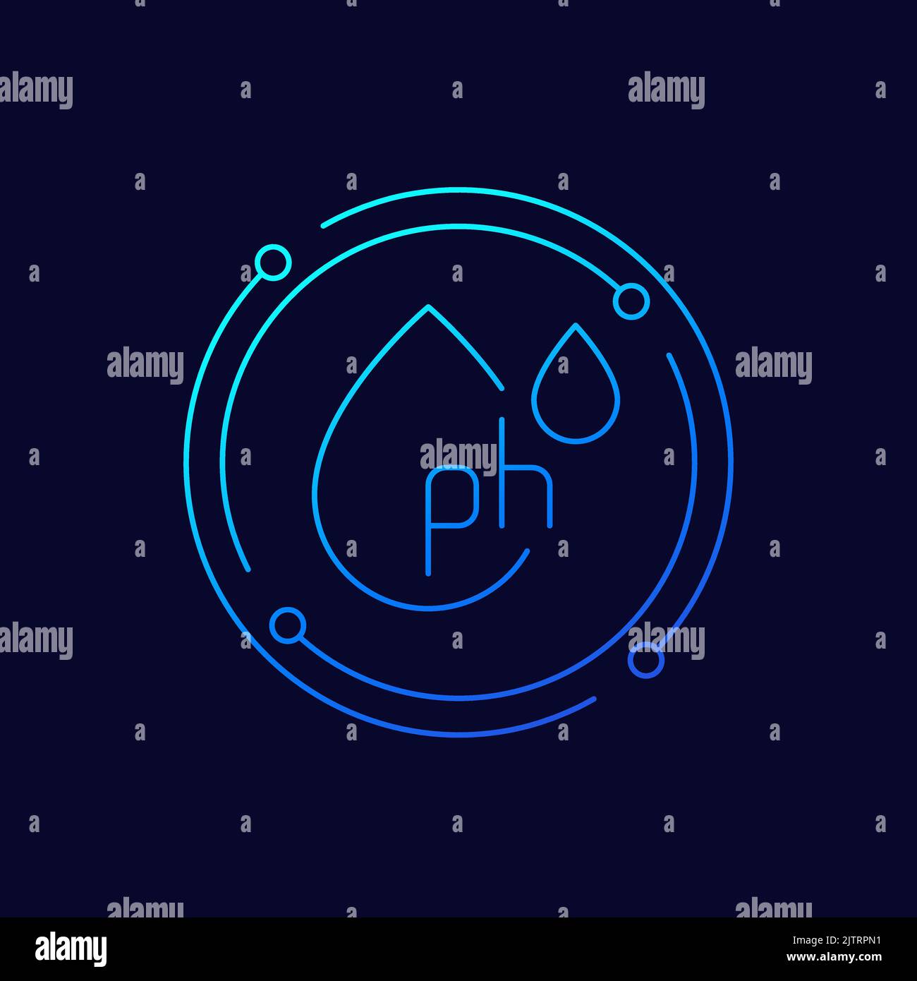 ph icon with water drops, line vector Stock Vector Image & Art - Alamy