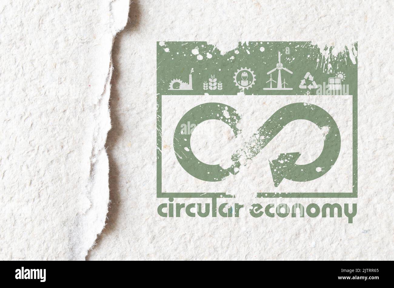 circular economy icons Stock Photo - Alamy