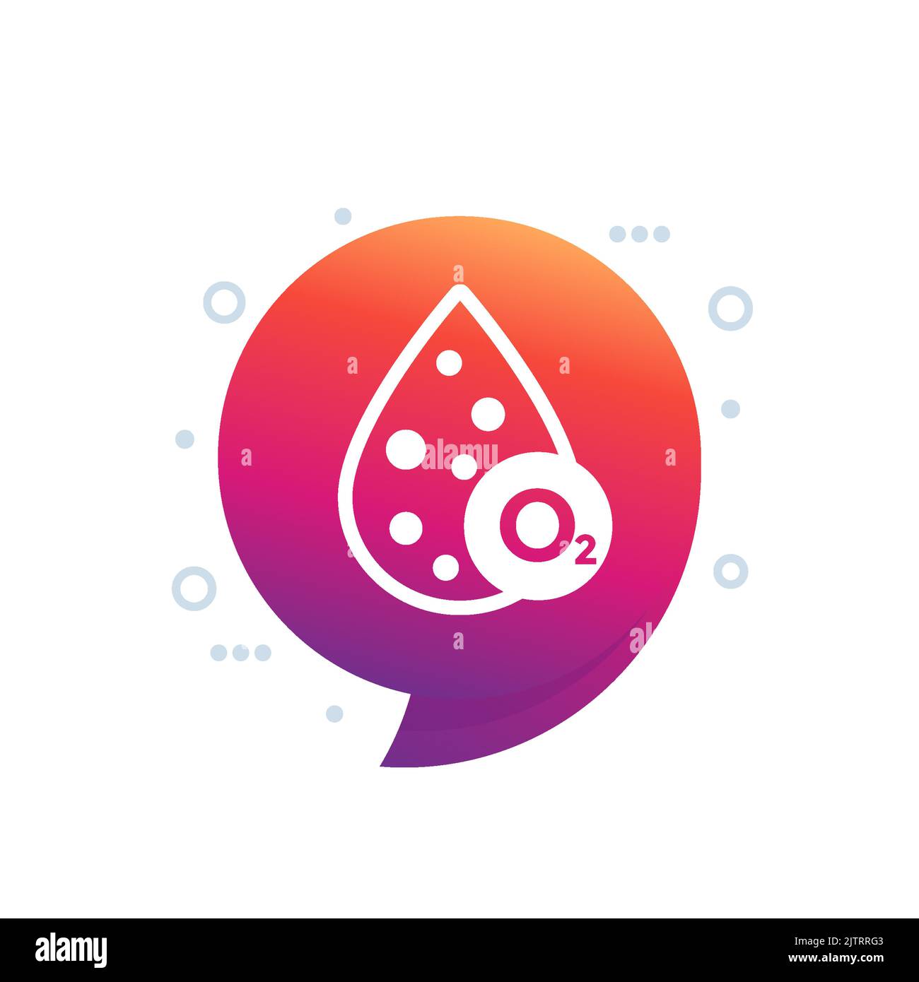 oxygen in blood icon, O2 monitoring vector Stock Vector Image & Art - Alamy